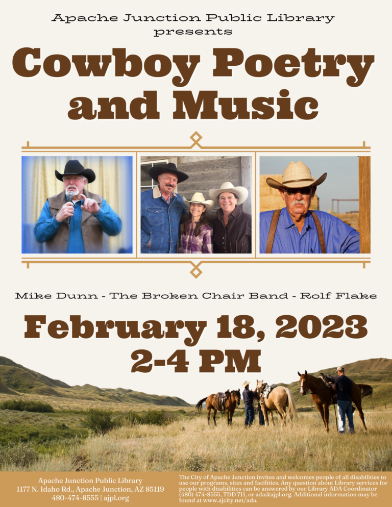 Cowboy Poetry & Music Festival – Apache Junction Public Library